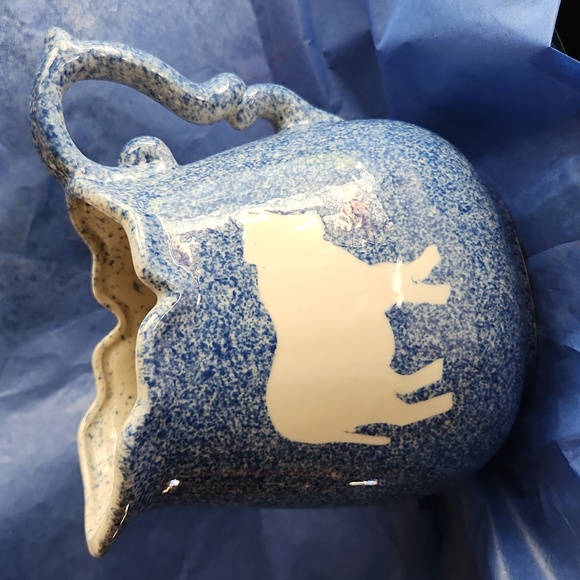 Calico China | Dining | Calico China Spongeware Cow Pitcher | Poshmark